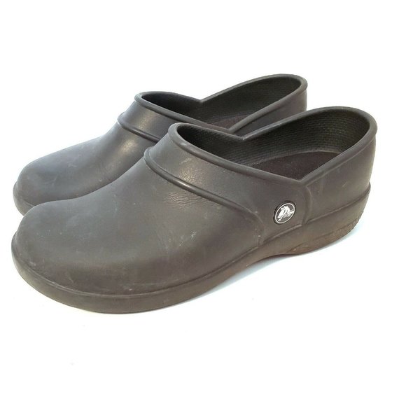 CROCS | Shoes | Crocs Womens Clogs Size 7 W Black Slip On Comfort ...